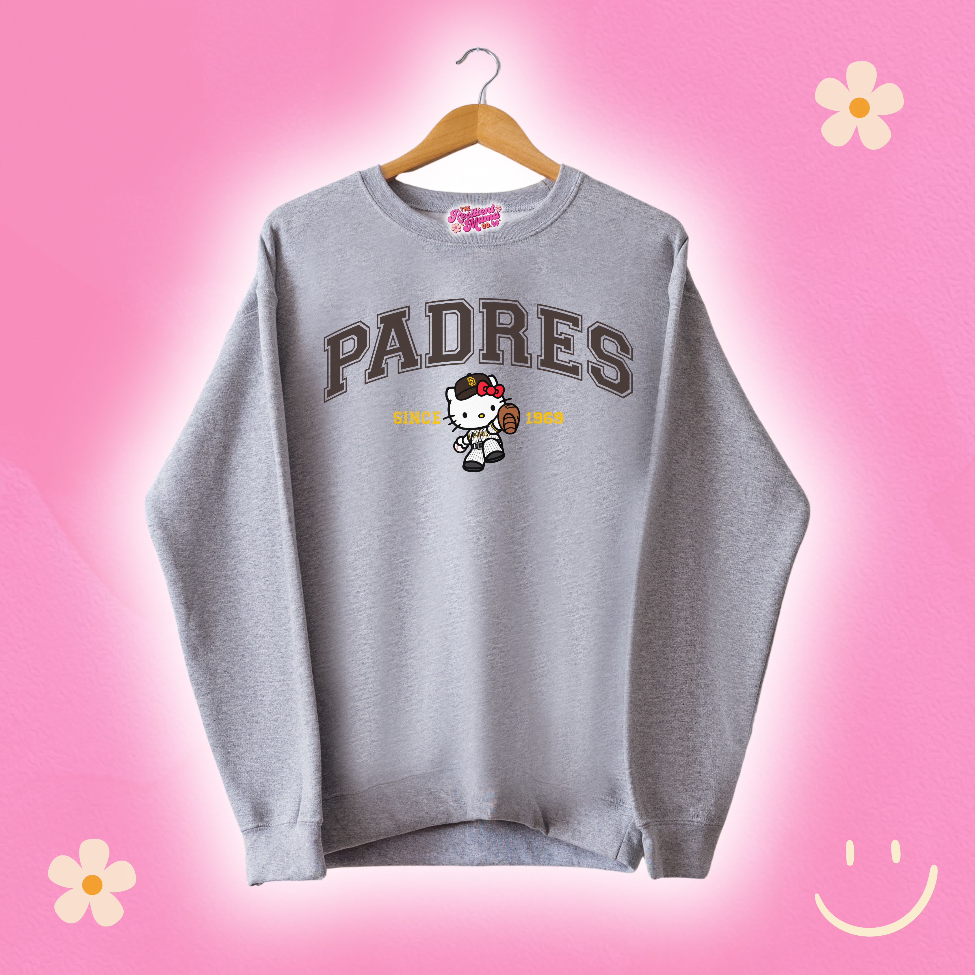 HK x Padres Sport Grey Sweatshirt – The Resilient Mama Co